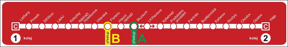 Metro Praha mapa 2018 - detailní plán všech tras