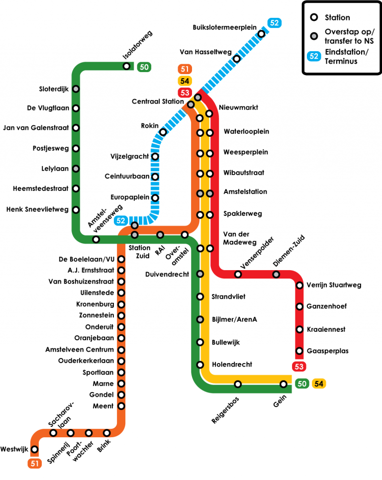 Metro v Amsterdamu – mapa, jízdné a doprava | Průvodce 2024