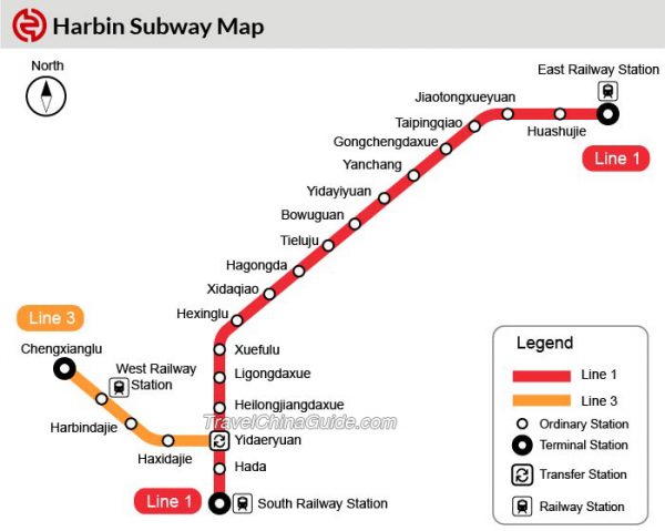 Metro v Harbinu – mapa, jízdné a další praktické informace