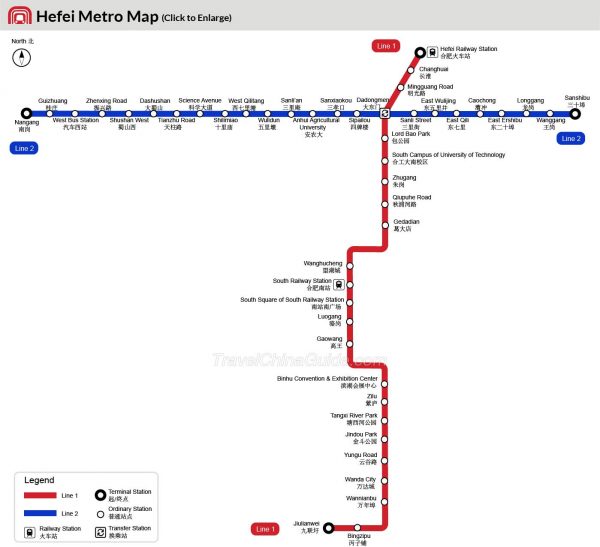 Metro v Hefei – mapa, jízdné a další praktické informace