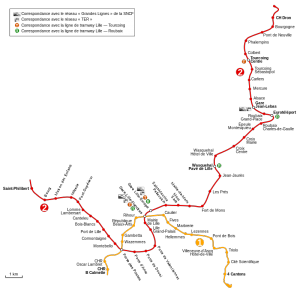 Mapa metra v Lille | Pražské Metro
