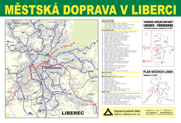 MHD Liberec (DPMLJ) - Mapa, cena jízdenek a jízdní řády | Průvodce