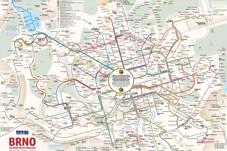 MHD Brno (DPMB) - Mapa, cena jízdenek a jízdní řády