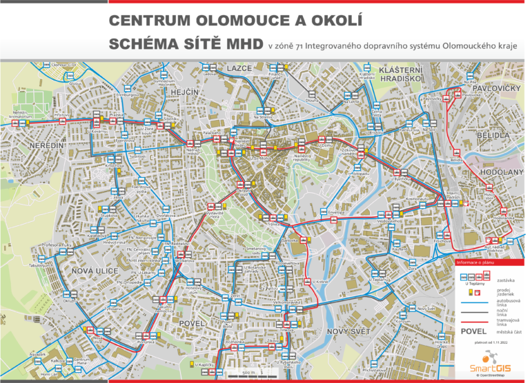MHD Olomouc - Mapa, cena jízdenek a jízdní řády | Průvodce