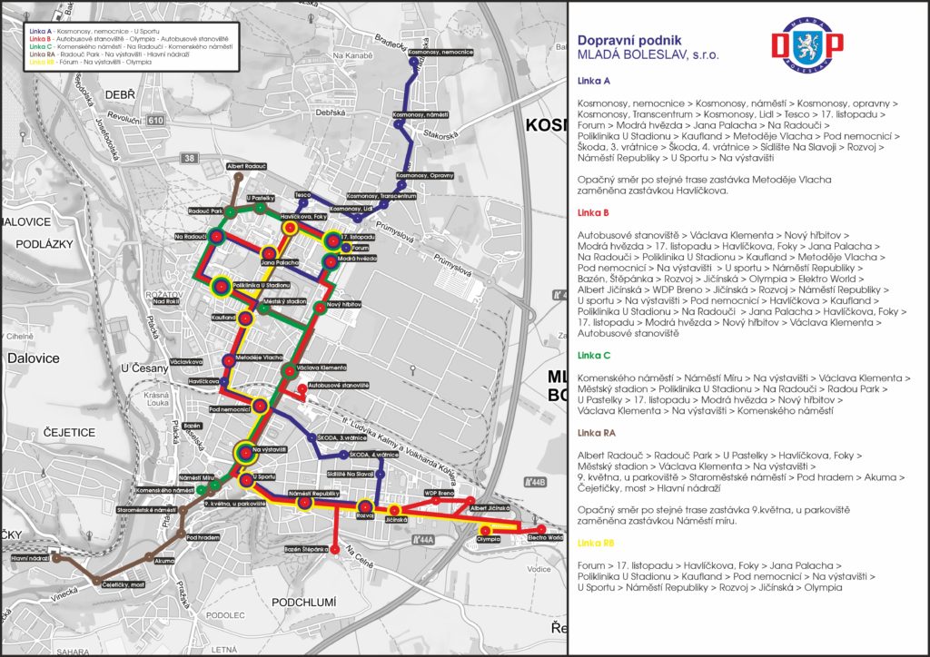 MHD Mladá Boleslav - 19 městských autobusových linek | Průvodce