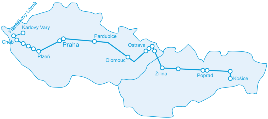 České Dráhy (ČD) - Jízdní řády vlaků, ceny jízdenek a mapa tra