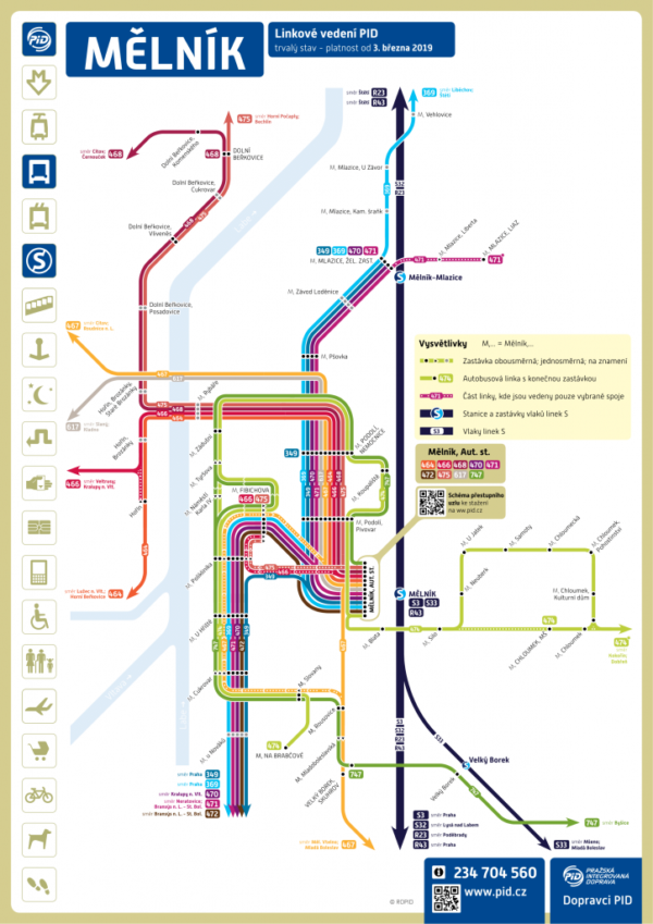 MHD v Mělníku – Mapa tras, cena jízdenek a jízdní řády autobusů